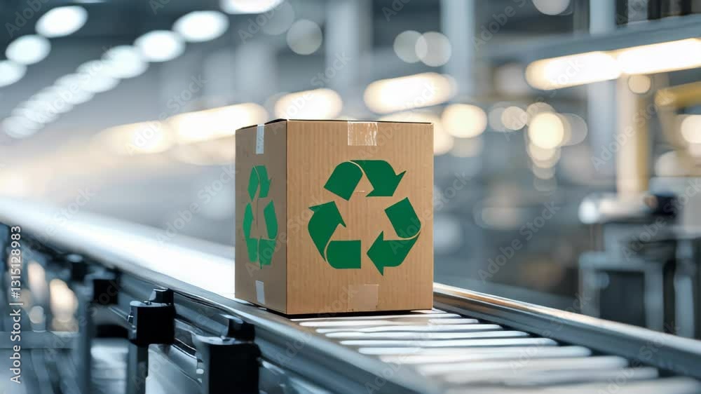 Innovative recycling practices in a modern warehouse setting with ...