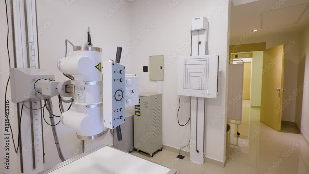 Equipo de rayos X en clínica de diagnóstico por imágenes. Radiografias ...