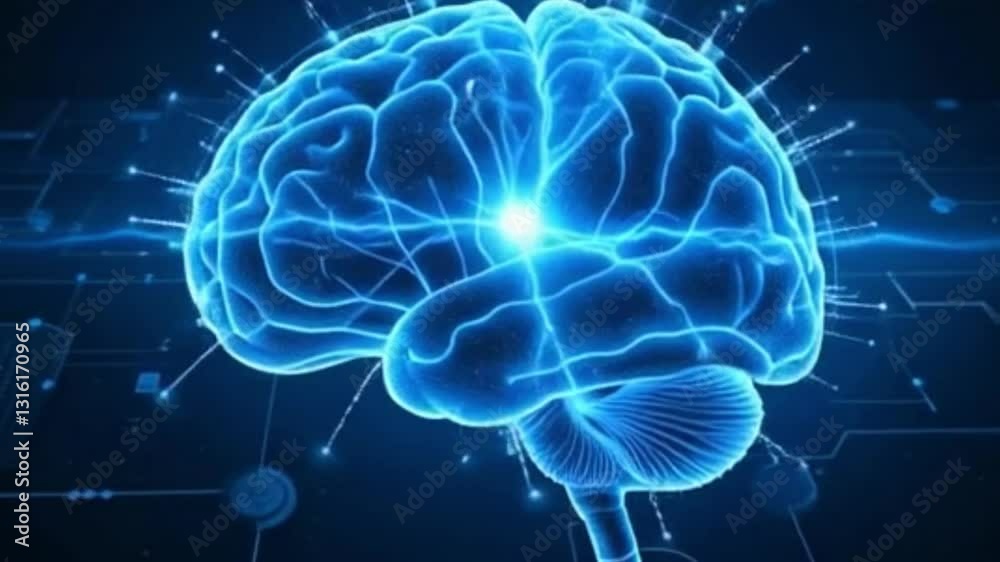 brain neural AI simulation, artificial intelligence network, neural ...