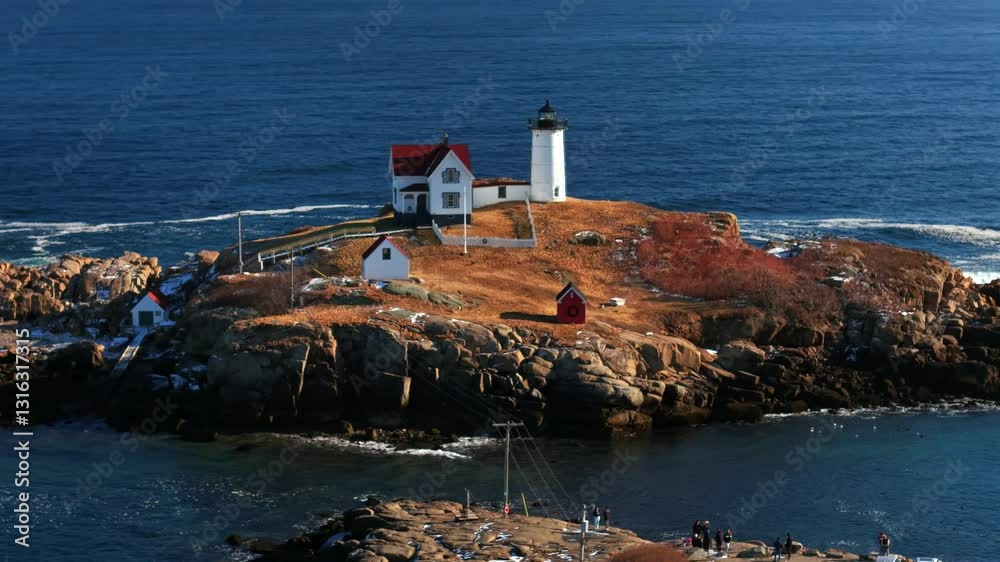 The Maine Lighthouse called Nubble Lighthouse is located at the Cape ...