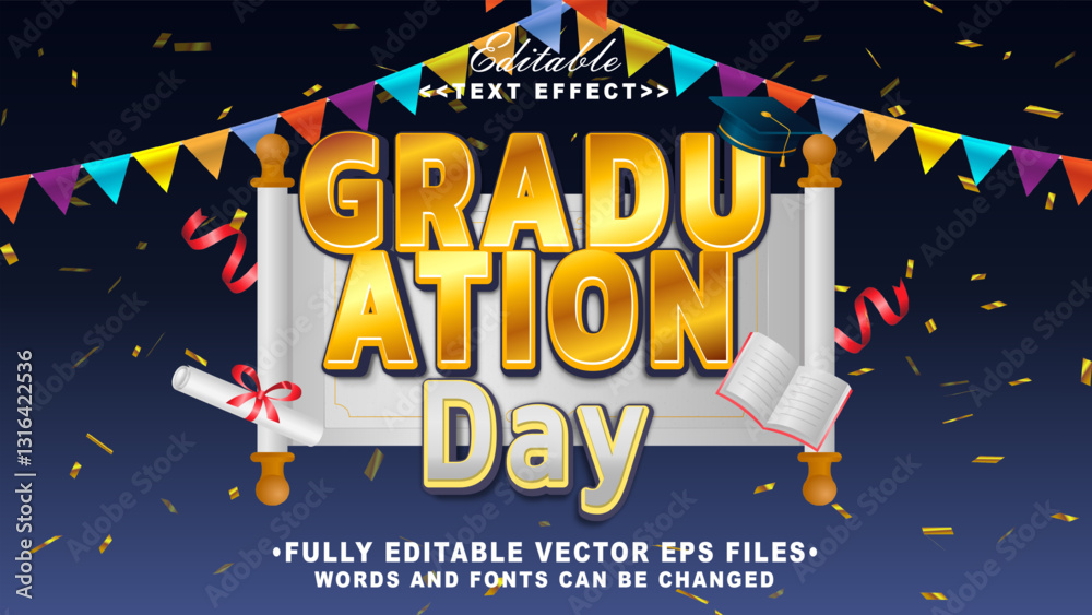 Poster 3d graduation day text effect – Wall Art | UkPosters
