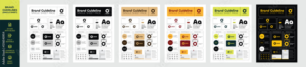 Poster Brand Guidelines Single Sheet modern layout Brand Style Brand ...