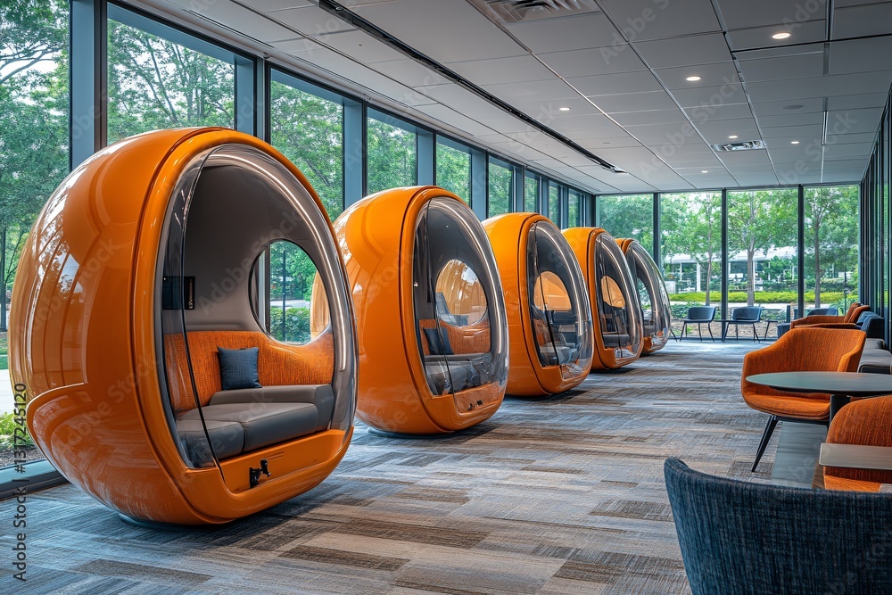 Photo & Art Print Modern Collaborative Workspaces Featuring Innovative ...