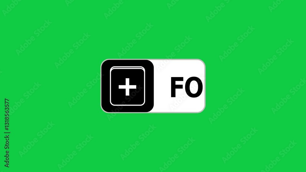 Vidéo Stock Green screen animation of Follow button with pointer ...