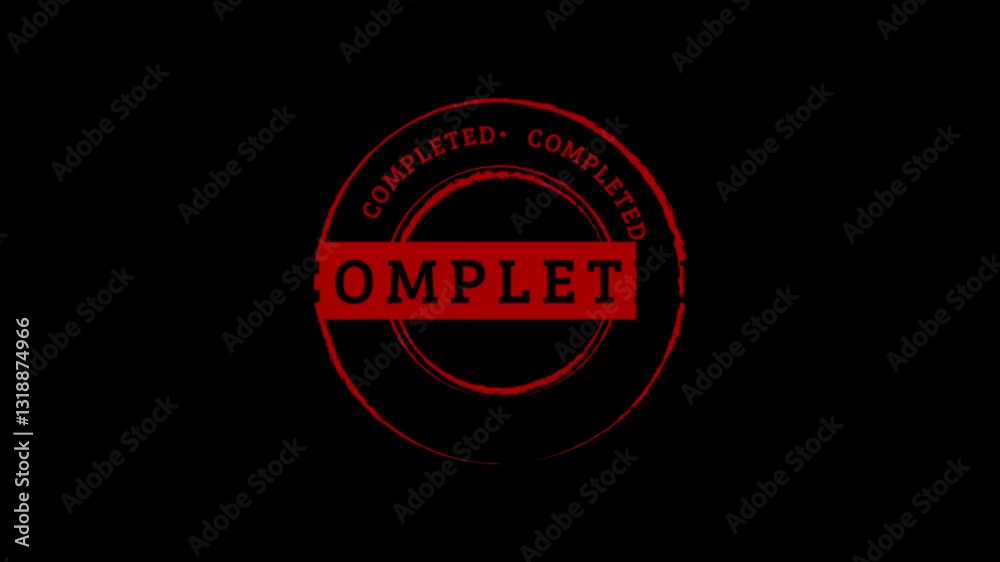 completed stamp complete finished completes achieved seal mark badge ...