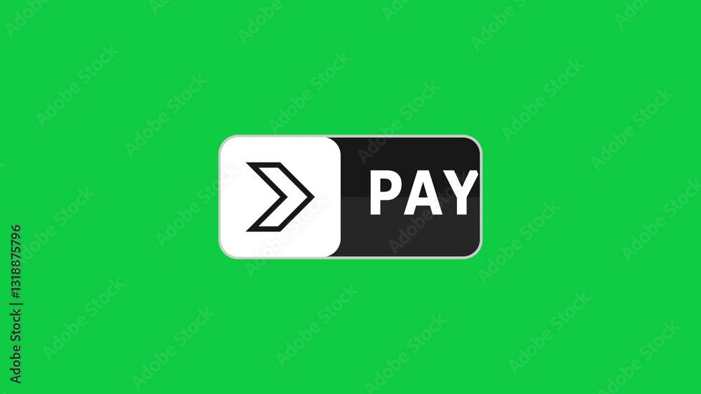 Green screen animation of Pay Now button with pointer, simple animation ...