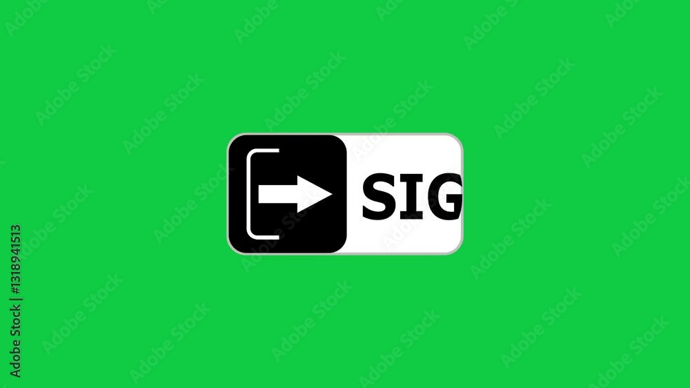 Green screen animation of start now button with pointer, simple ...