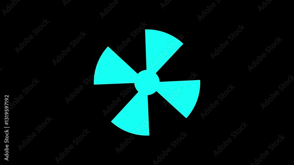 Radiation icon button, radioactive sign nuclear symbol.Arrow Loop ...