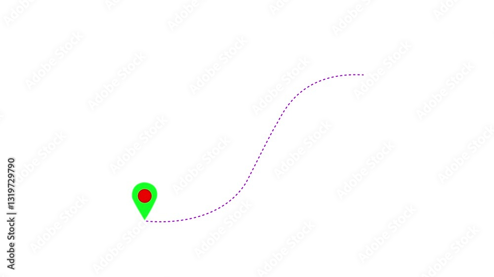 Line location map tracking mark icon location pointer icon video ...