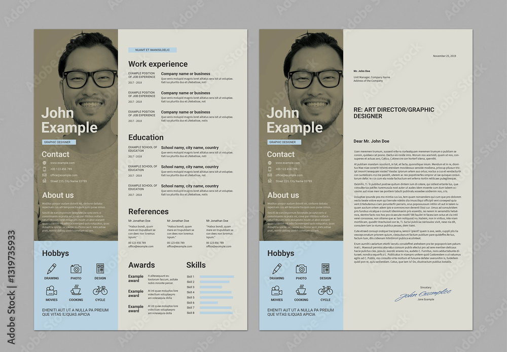 Modern Resume + Cover Letter InDesign Template Kit – A4 & US Letter ...