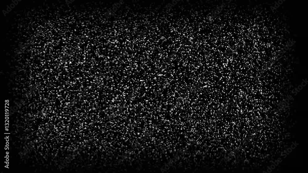 Full Screen TV Static Noise Texture Graphic Overlay with Black ...