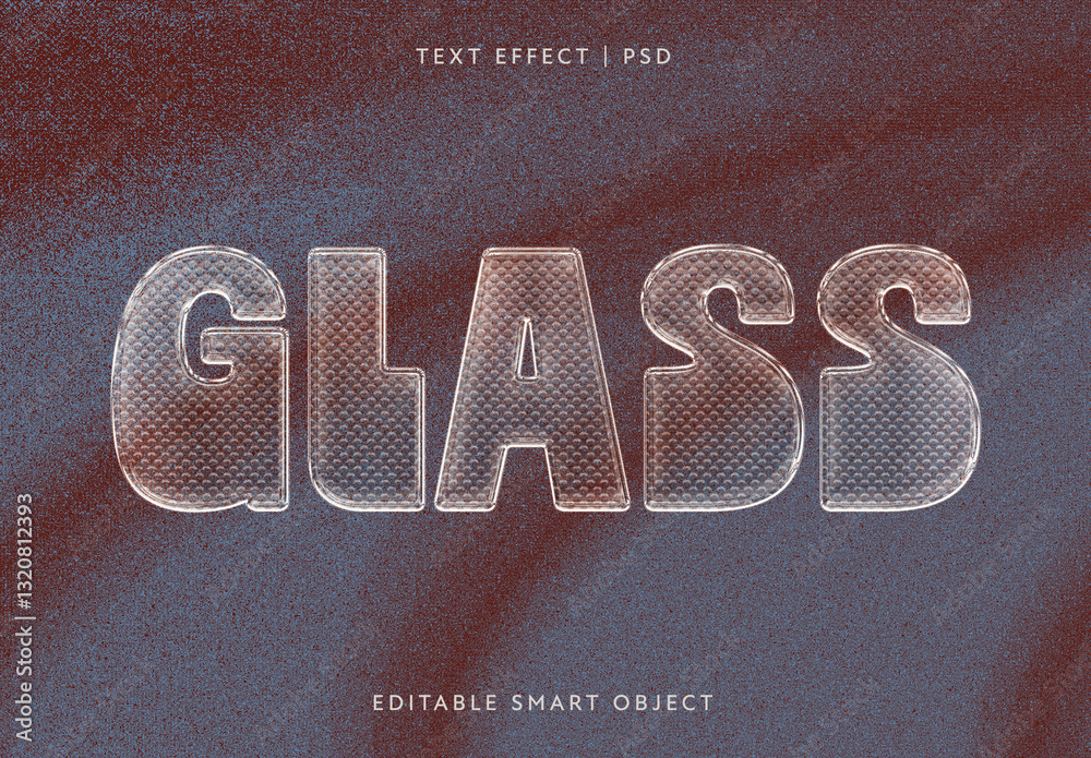 Vintage Bubble Glass Text Effect Stock Template | Adobe Stock