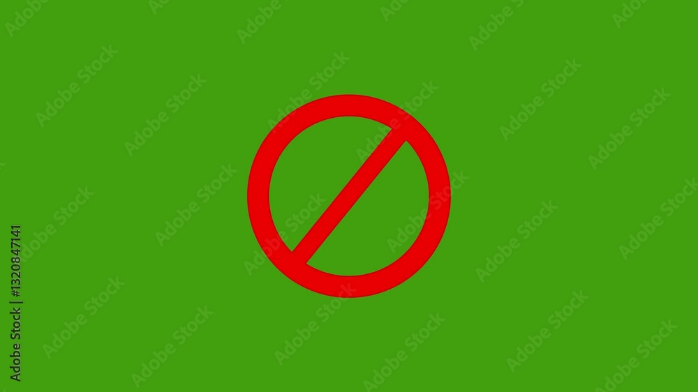 Warning, stop or no entry forbidden red circle and line symbol icon ...