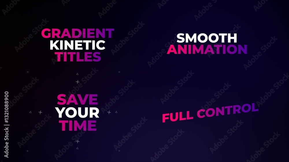 Gradient Titles: Kinetic Stock Template | Adobe Stock
