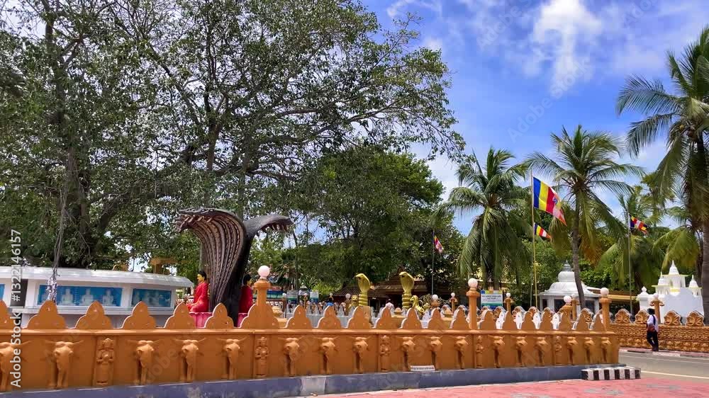Video Stock Nagadeepa Purana Vihara, an ancient Buddhist temple in ...