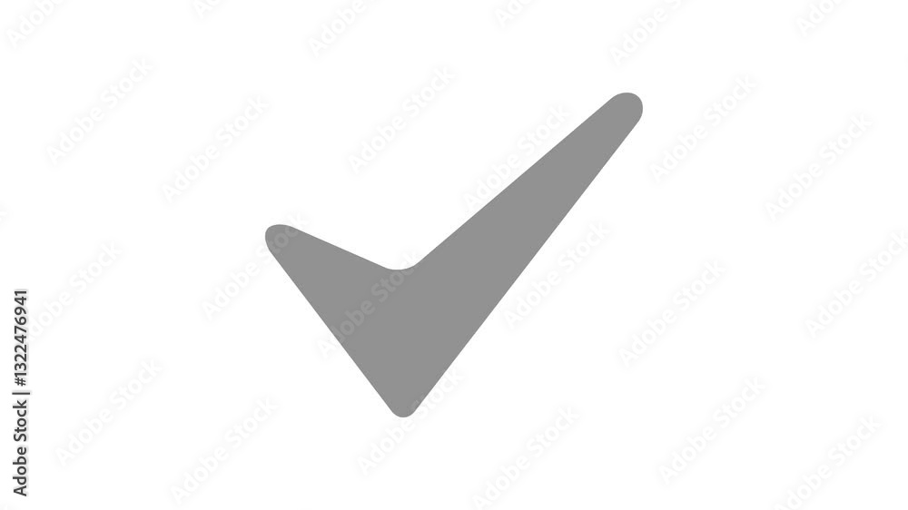 Check mark animated on white background, Tick mark sign animation Stock ...