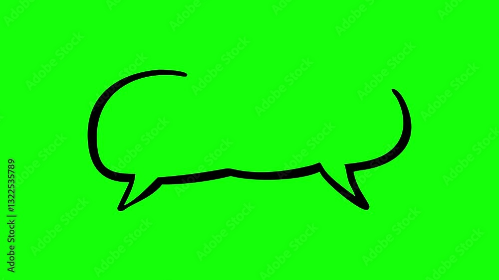 Speech bubble for text, pop up chat box, message box cartoon animated ...