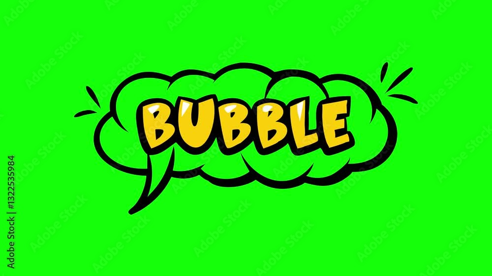 Speech bubble for text, pop up chat box, message box cartoon animated ...
