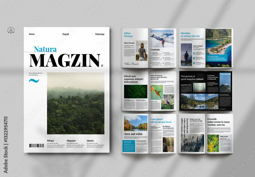 Natural Magazine Template Stock Template | Adobe Stock