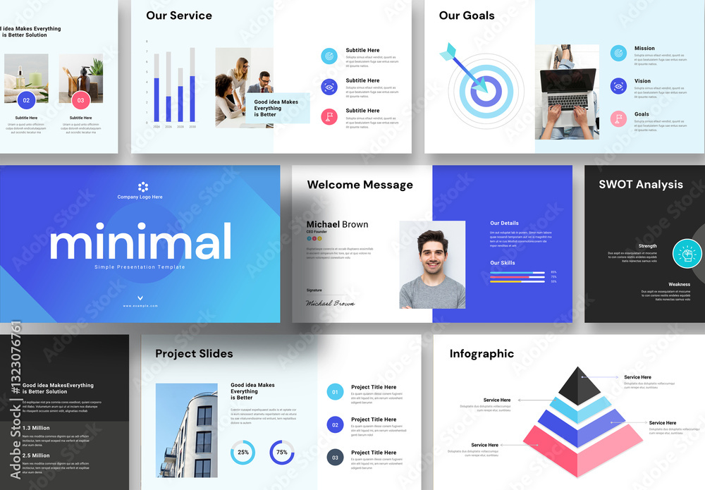 Minimal Presentation Template Stock Template | Adobe Stock