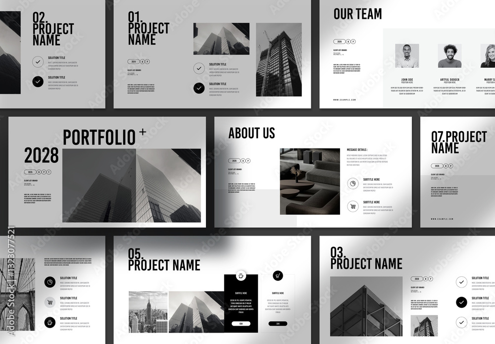 Portfolio Presentation Layout Stock Template | Adobe Stock