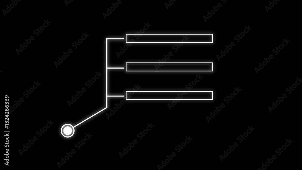 glowing colorful call out icon animated Simple HUD elements frame lines ...