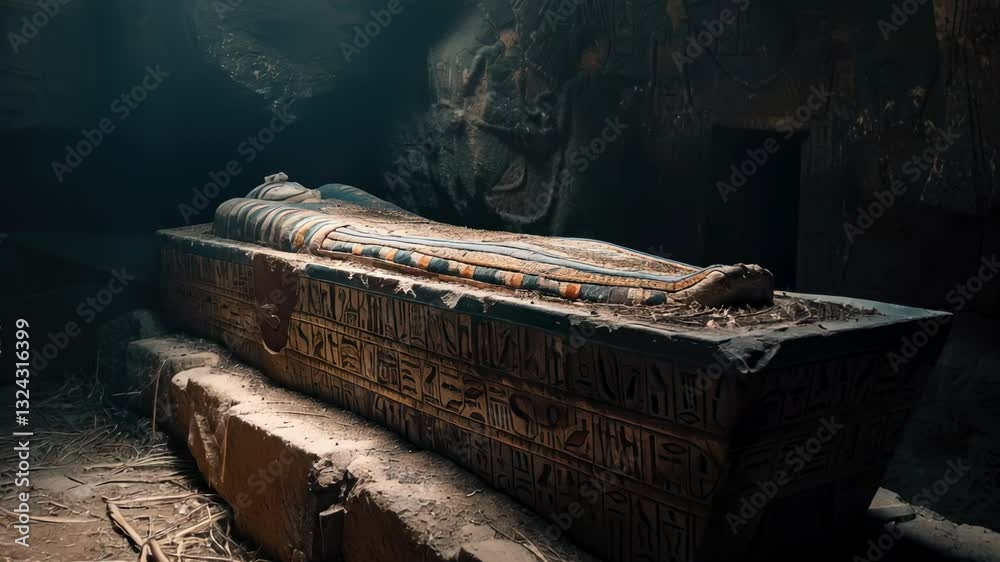 Video „Inside tomb of pharaoh in Egypt, stone Ancient Egyptian ...