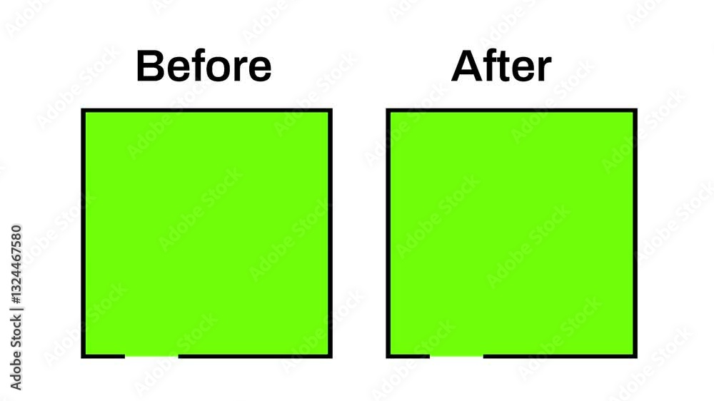 before after comparison video template 4k animation with green screen ...
