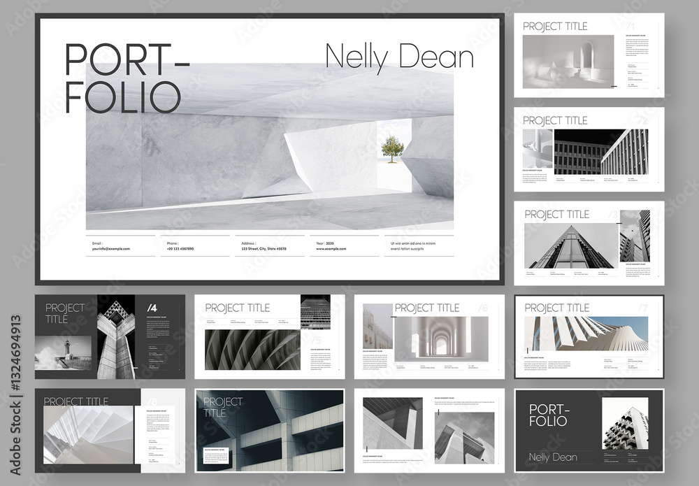 Portfolio Presentation Layout Stock Template | Adobe Stock