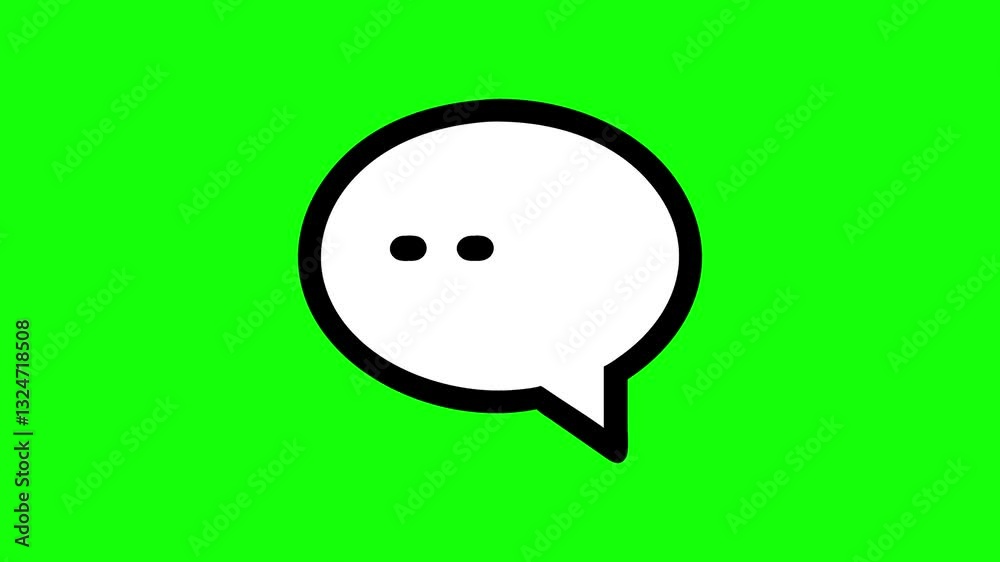 Speech bubble for text, pop up chat box, message box cartoon animated ...