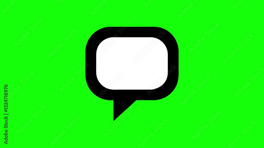 Speech bubble for text, pop up chat box, message box cartoon animated ...