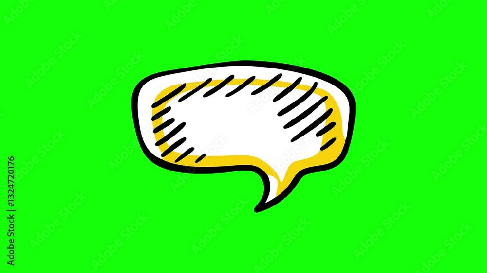 simple animated spec bubbles or text boxes on a green screen. a bundle ...