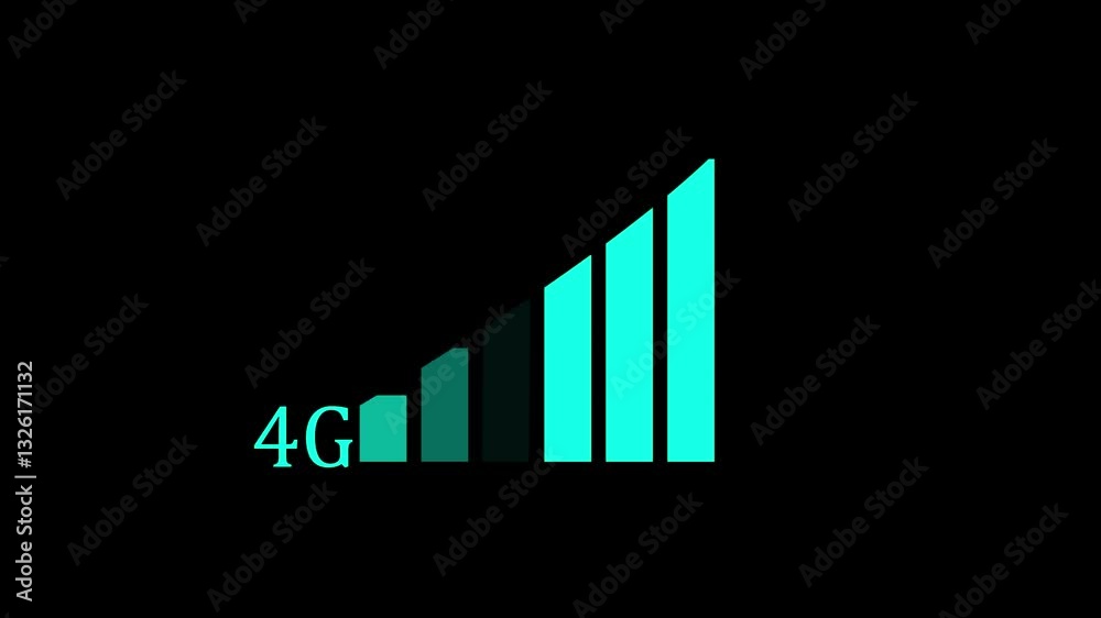 4G Network Internet Mobile Wireless Business concept with glow. 4G ...