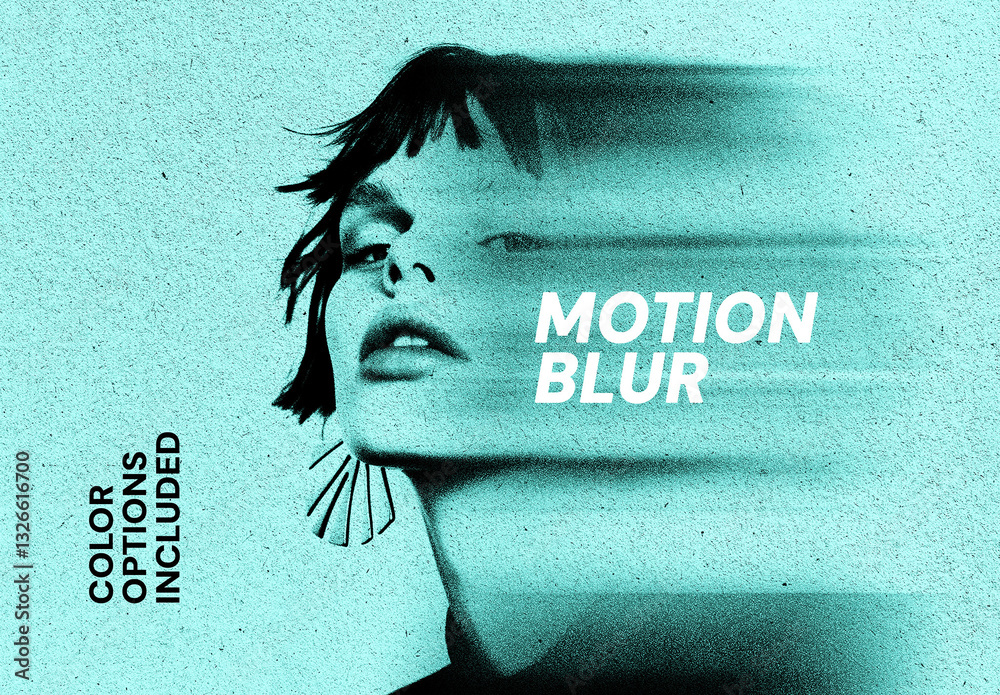 Colorful Motion Blur Photo Effect Mockup Stock Template | Adobe Stock