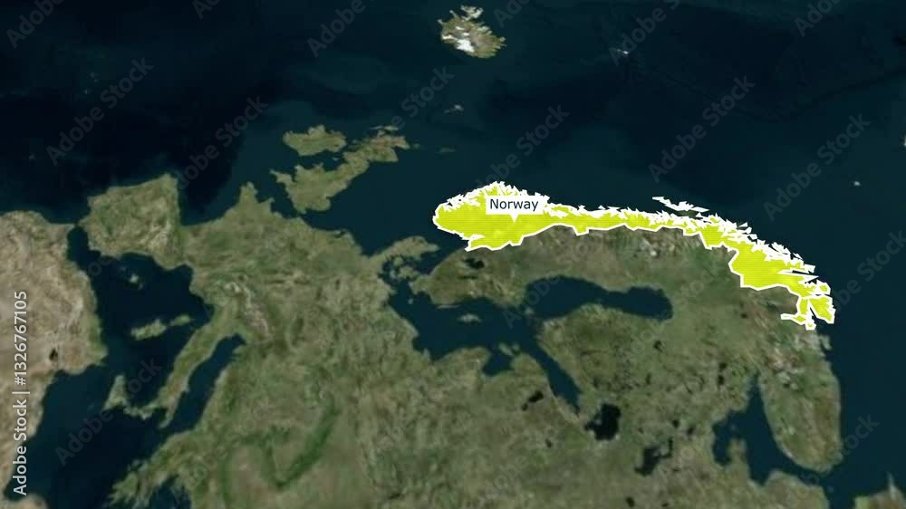 Norway map animation with highlighted color, 3d Norway map of Norway ...