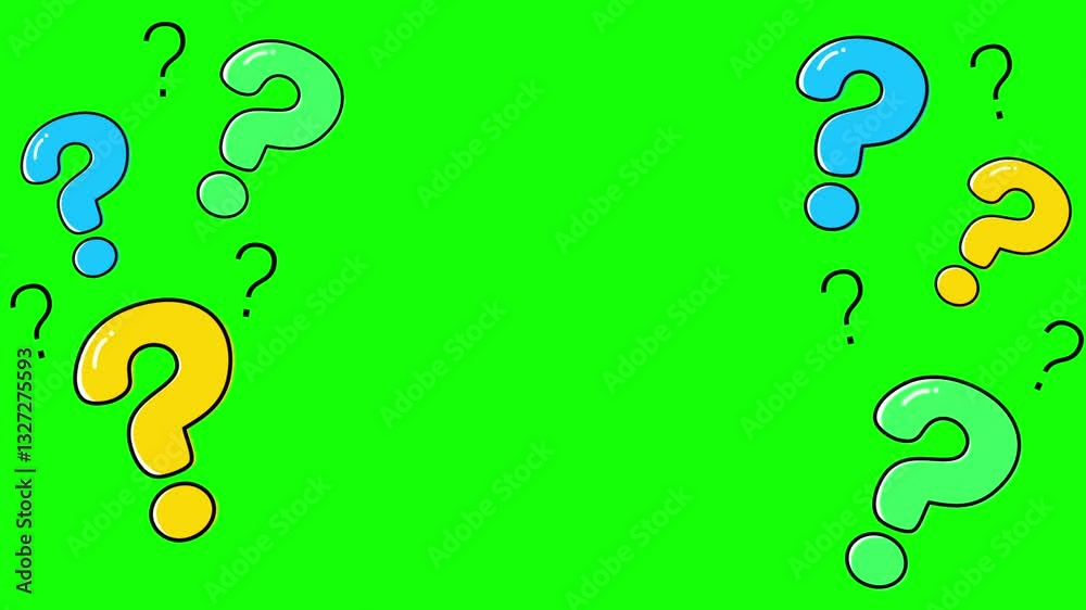question mark icon animation. Cartoon comic questions marks flying ...