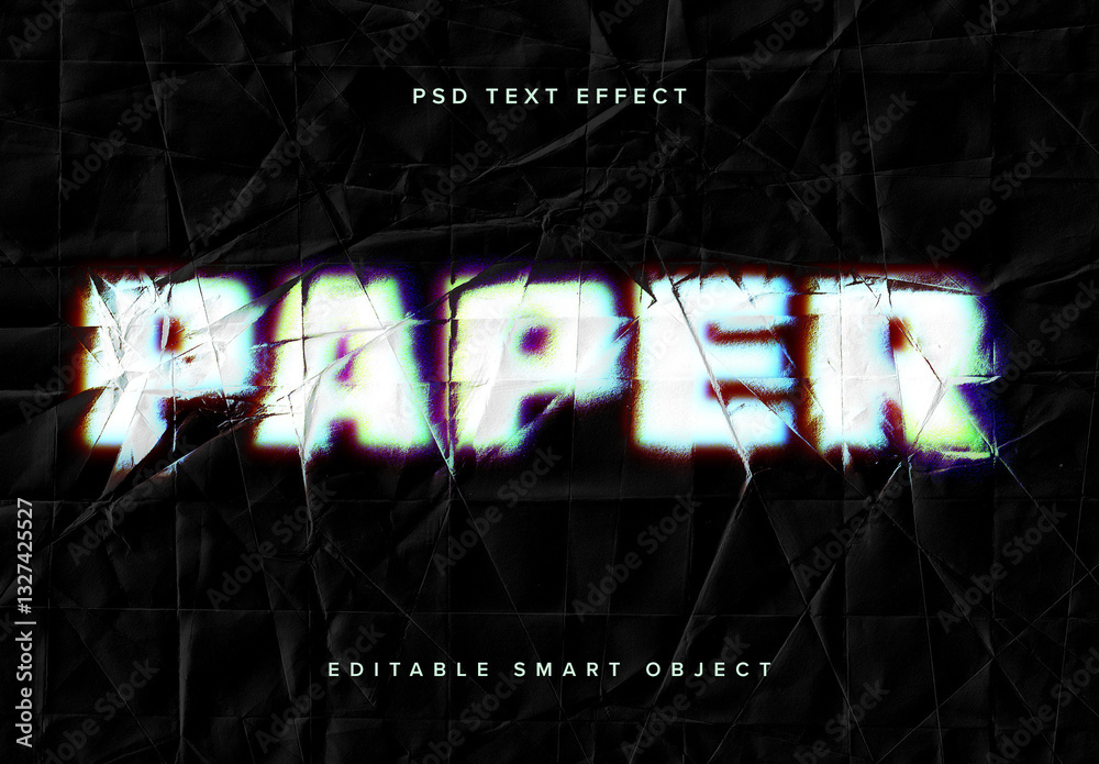 Paper Texture Text Effect Mockup Stock Template | Adobe Stock