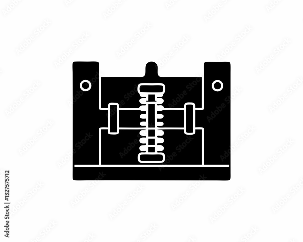 Poster creative details electrical relay icon vector illustration ...