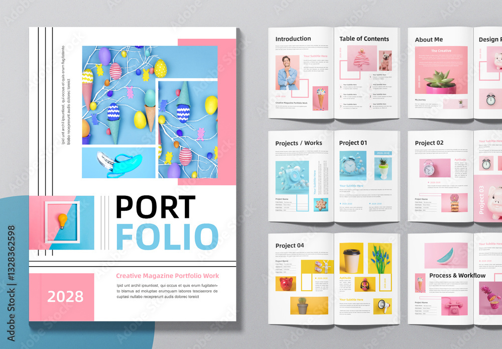 Minimal And Modern Portfolio Design Template Stock Template | Adobe Stock