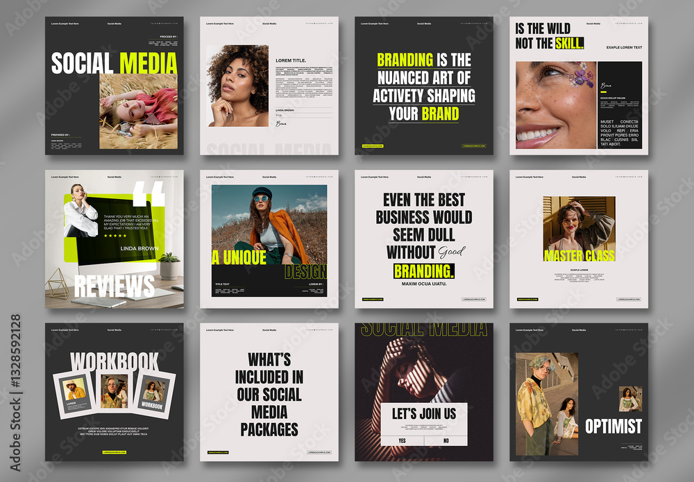 Social Media Post Template Layout Stock Template | Adobe Stock