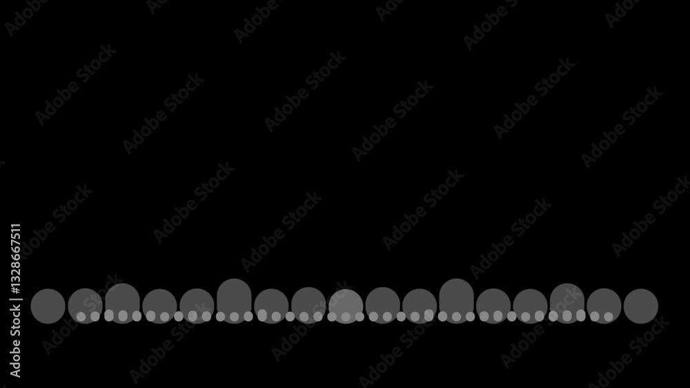 Audio Spectrum Music Visualizer Loop isolated on transparent background ...