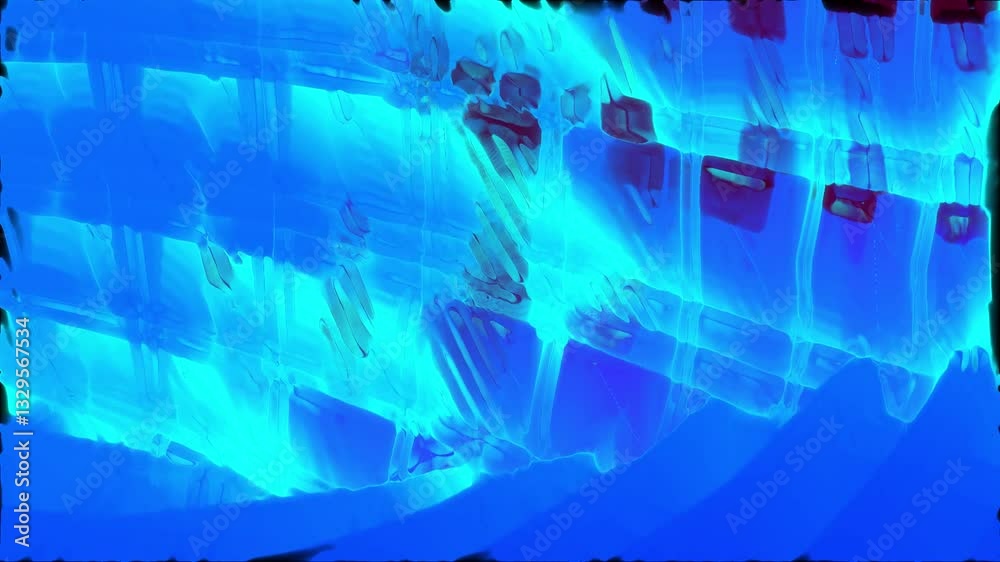 Ice Background Flowing Glowing Frozen Glass Fog Animated Scene Video ...