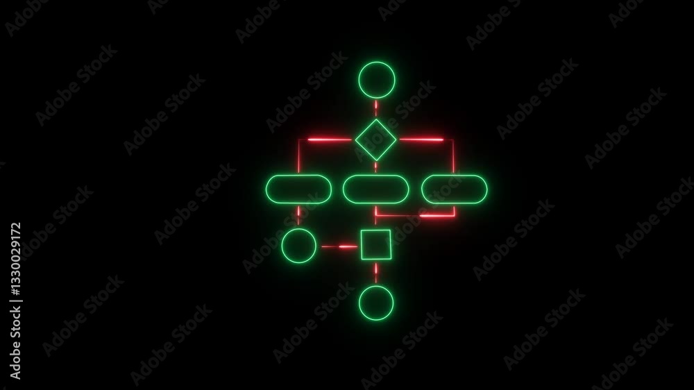 Business process and workflow automation with flowchart. digital ...