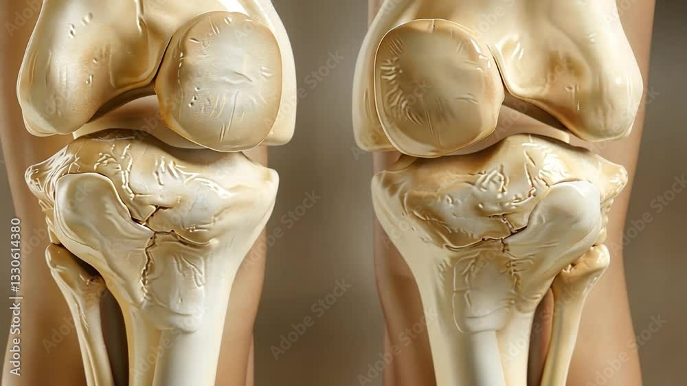Detailed Anatomical Model of Human Knee Joint Bones, Cartilage, Patella ...