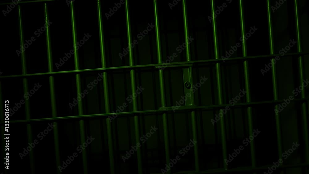 Prison Cell Bars Casting Shadows: Symbolizing Confinement and Loss of ...