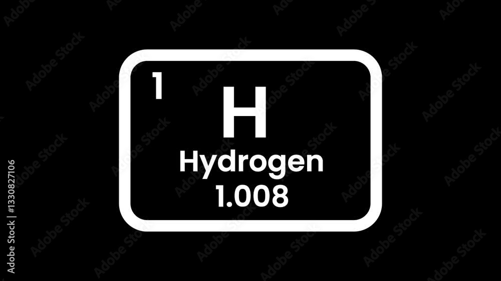 Hydrogen element icon, Periodic table element hydrogen icon. Element of ...