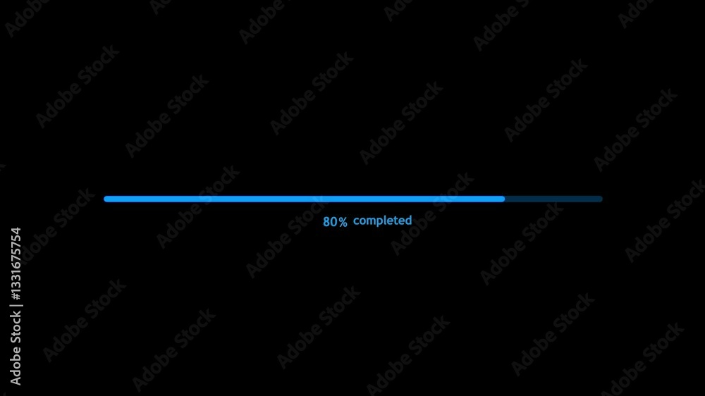 4K Progress Bar Animation.progress loading bar 0-100 percent.loading ...