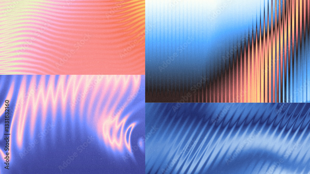 Gradient Grain Waves Stock Template | Adobe Stock