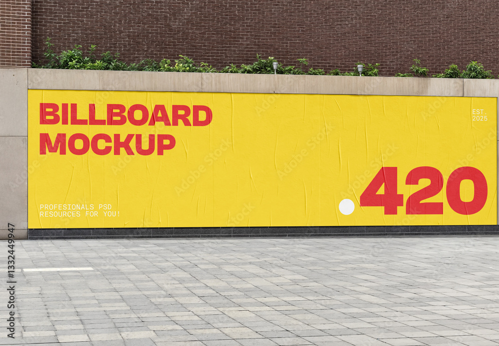 Huge Horizontal Billboard Mockup Stock Template | Adobe Stock