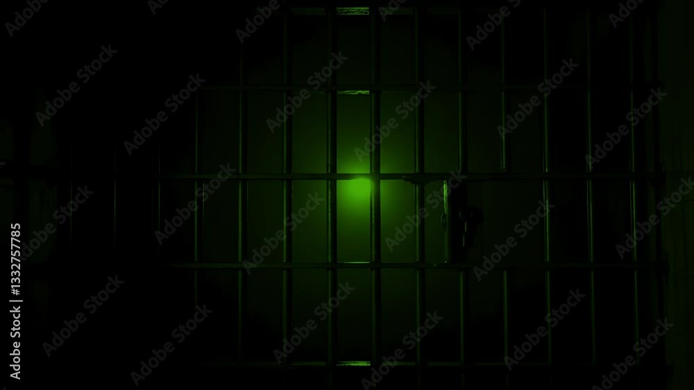 Video Stock Prison Cell Bars Casting Shadows: Symbolizing Confinement ...